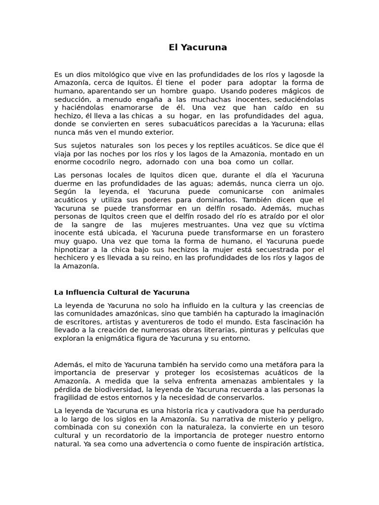 El Yacuruna | PDF