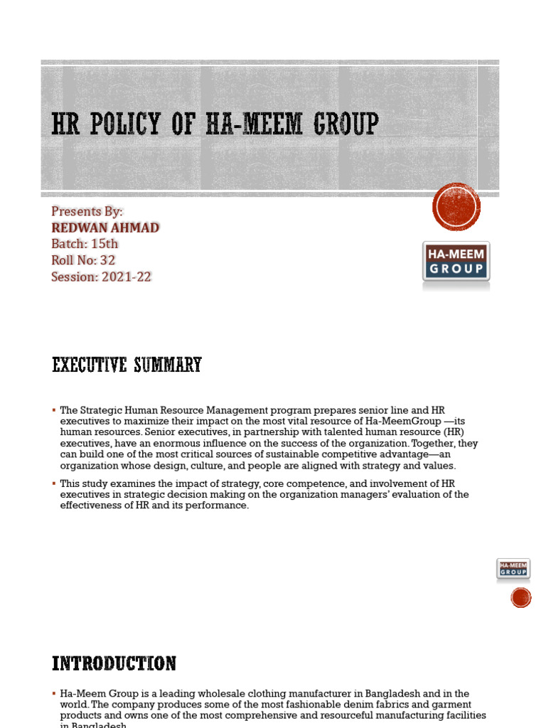 REDWAN AHMAD 15th Batch HRM Roll 32 | PDF