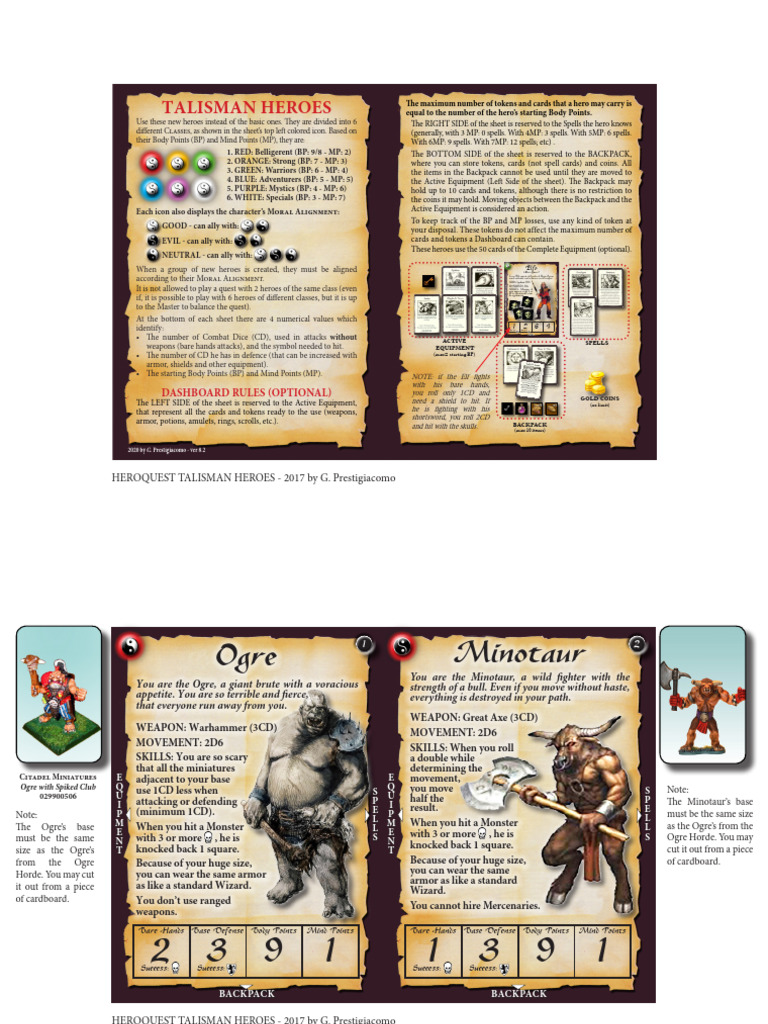 Heroquest_Talisman_Heroes_8.2c_ENG | PDF