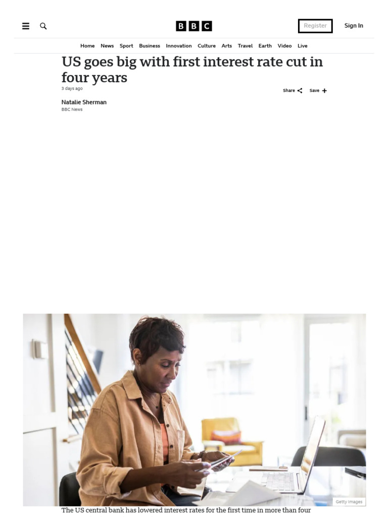 US Goes Big With First Interest Rate Cut in Four Years | PDF