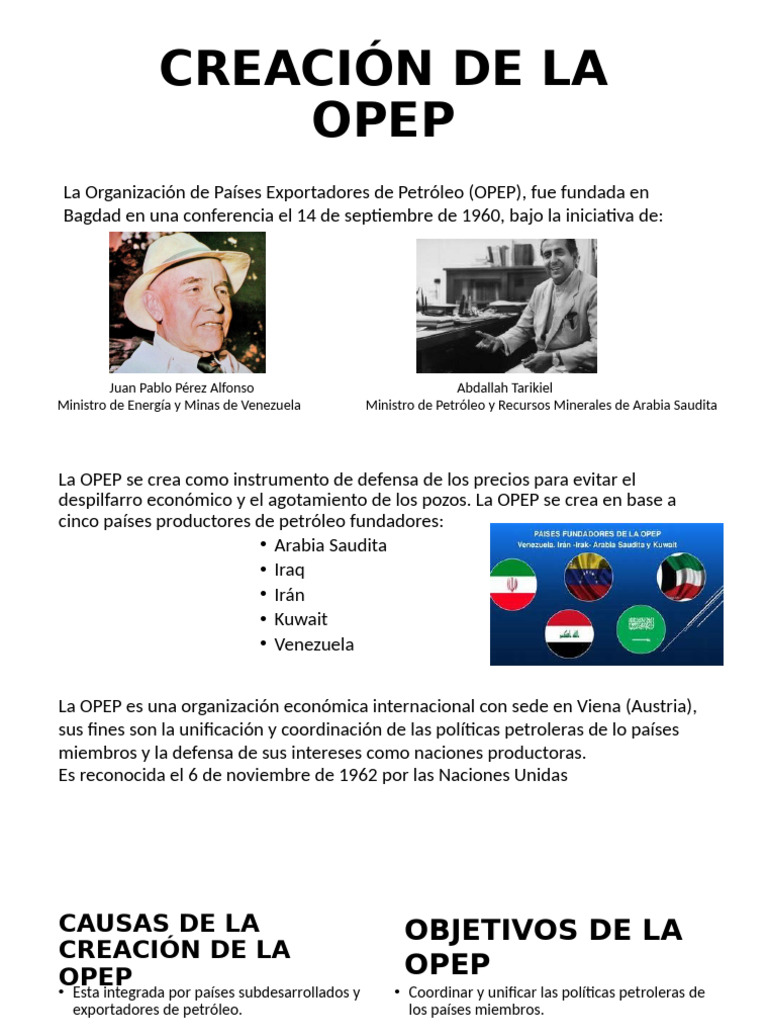 Creación de La Opep | PDF
