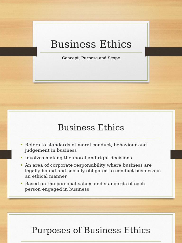 Business Ethics, Purpose and Scope | PDF | Business Ethics | Business