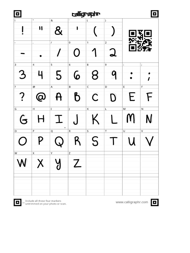 Calligraphr Template 2 | PDF