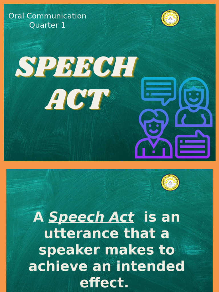 Speech-Act (Oral Com g11) | PDF | Human Communication | Career & Growth