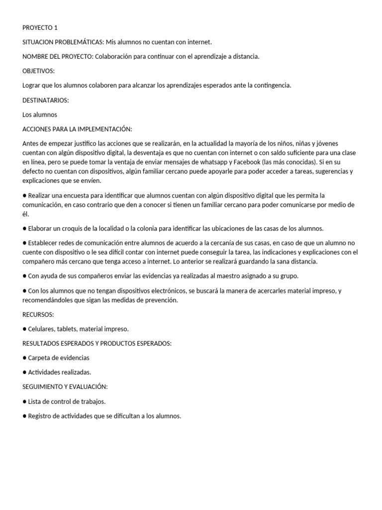 PROYECTO 1 | PDF