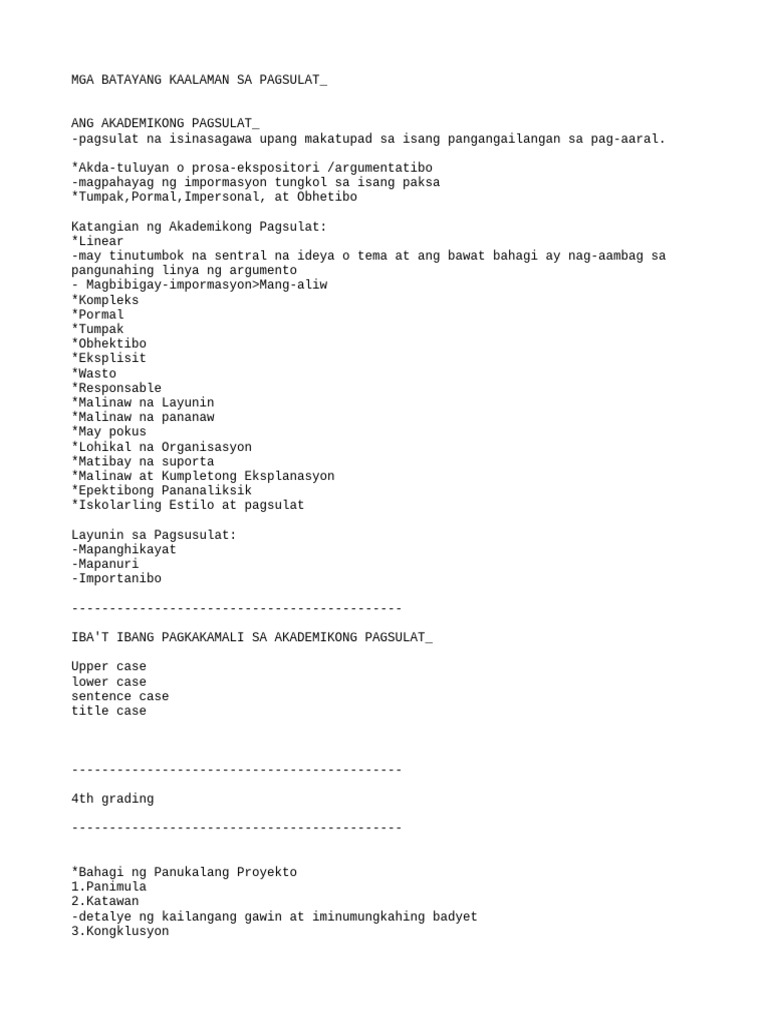 FILIPINO SA PILING LARANGAN_ | PDF