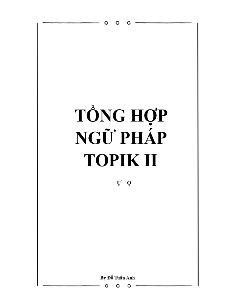 NG Pháp Topik II | PDF