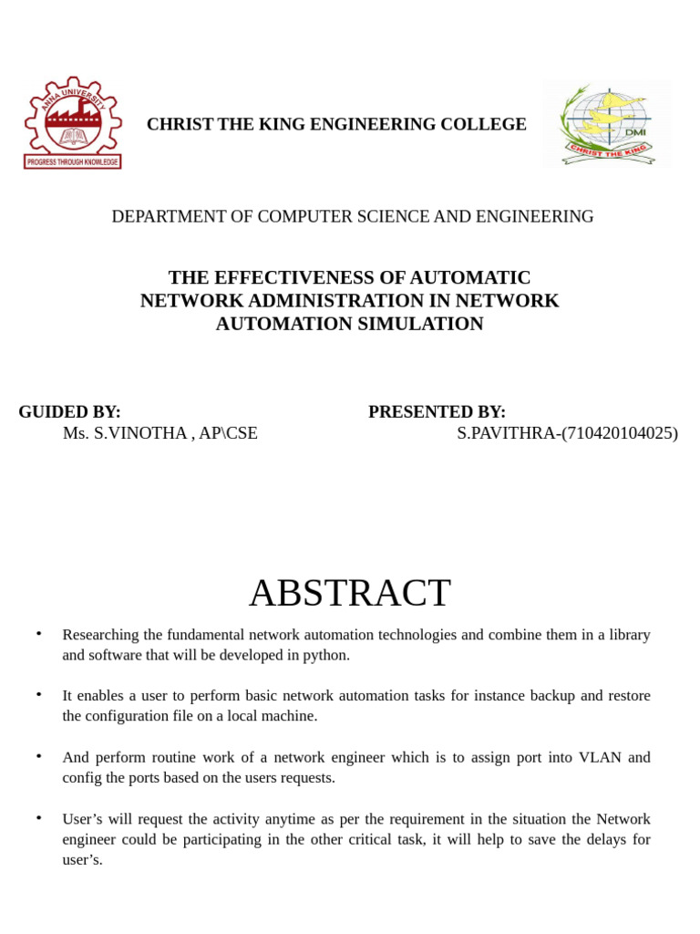 Network Automation | PDF | Computer Network | Computers