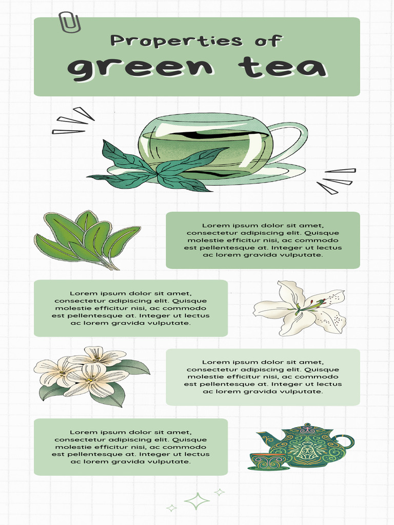 Green Illustrated Green Tea Infographic | PDF