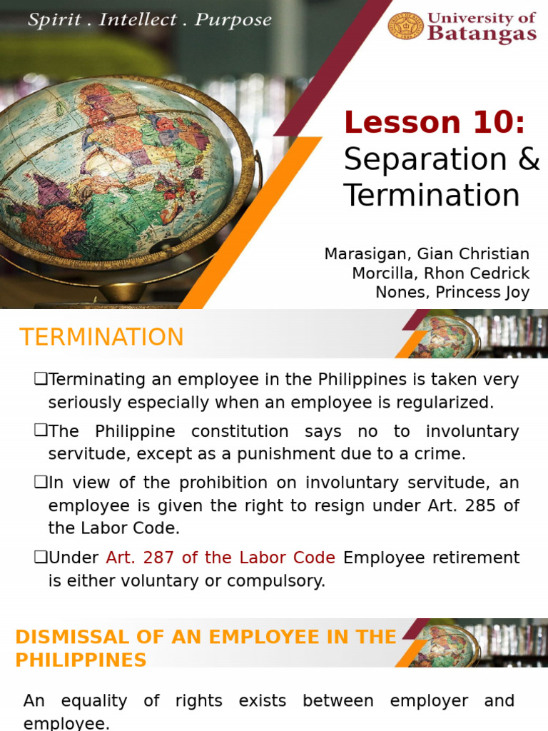 Separation and Termination | PDF