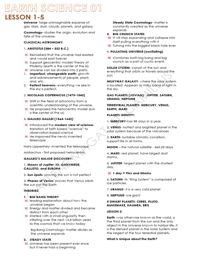 Earth Science 01. | PDF