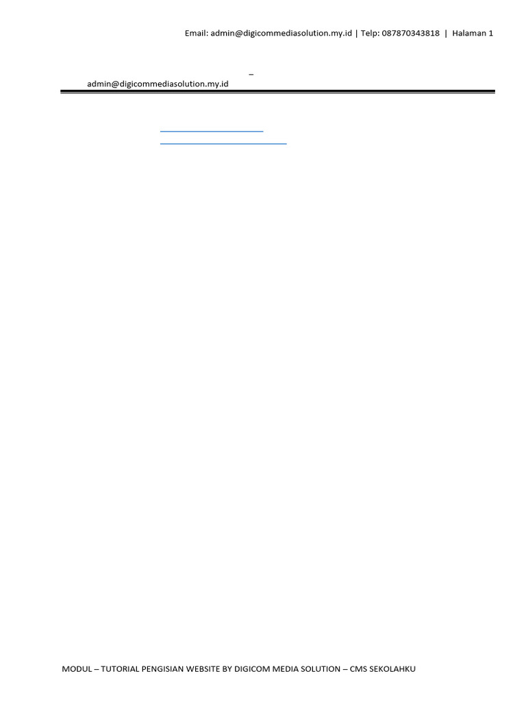 Tutorial Web CMS Sekolah | PDF