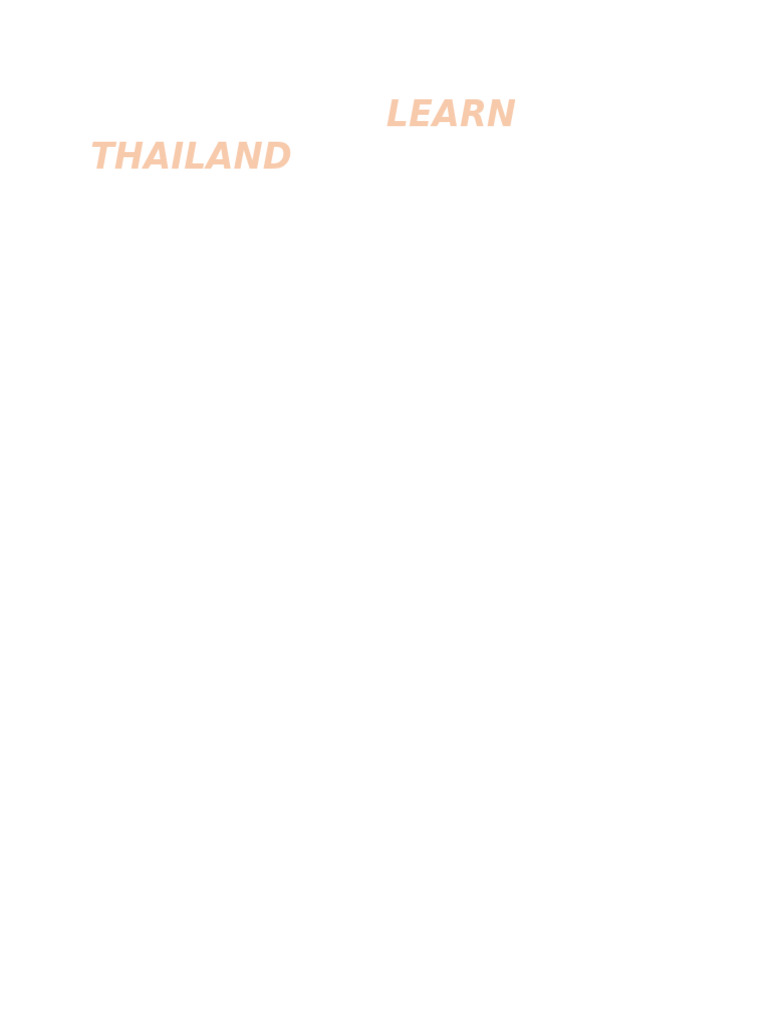 Learn Thailand | PDF