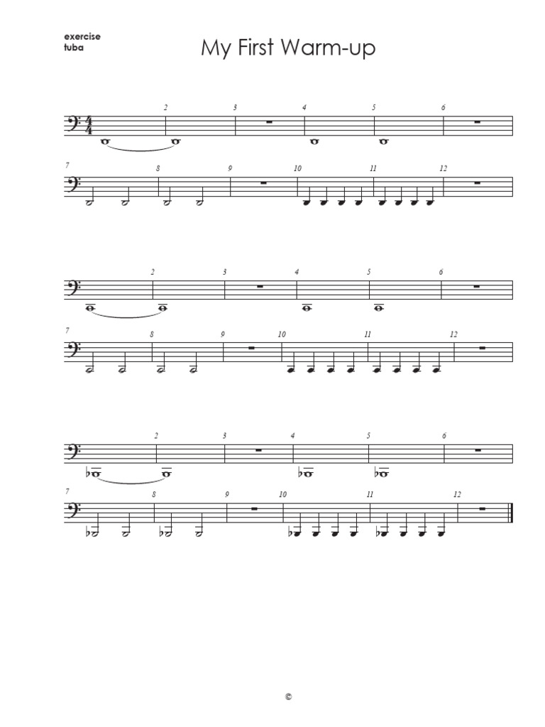 My First Warm-Up Tuba | PDF