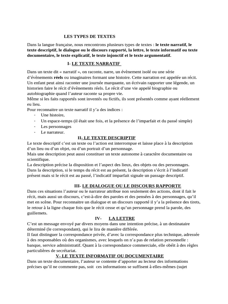 Les Types de Textes-3 2 | PDF