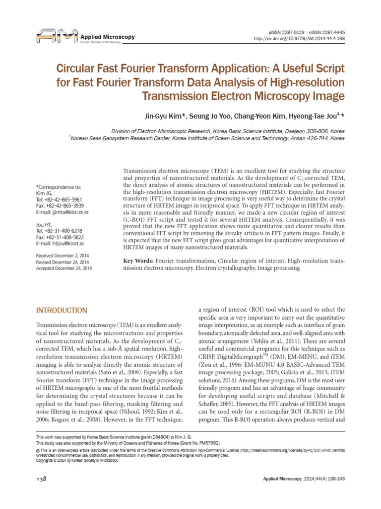 Circular Fast Fourier Transform Application - A Useful Script For Fast ...