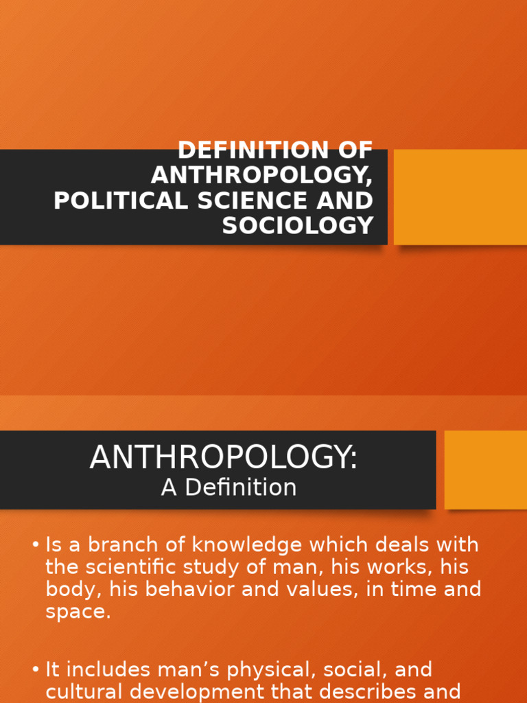 Definition of Anthropology | PDF