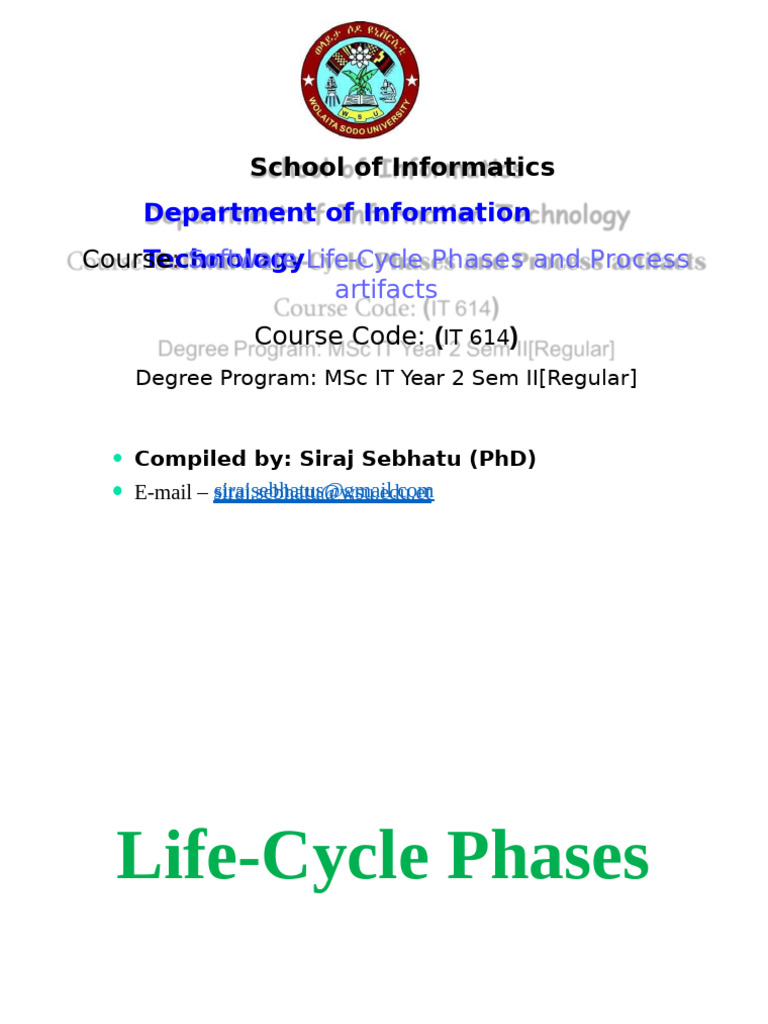 Lecture 03 Life-Cycle Phases and Process Artifacts 114712 | PDF | Use Case | Business