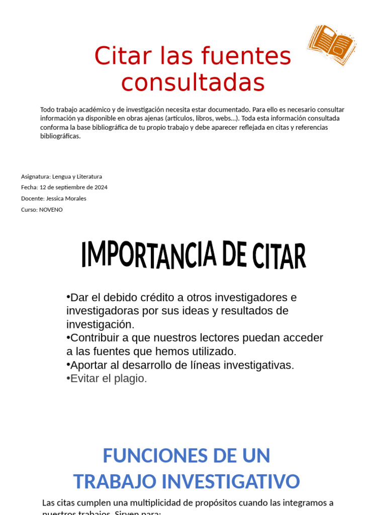 Citar Las Fuentes Consultadas 9NO | PDF