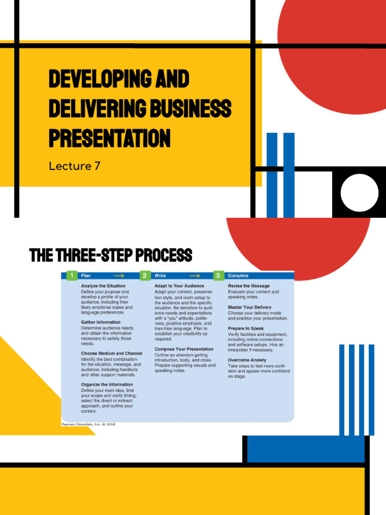 Lecture 7 - Developing and Delivering Business Presentation | PDF