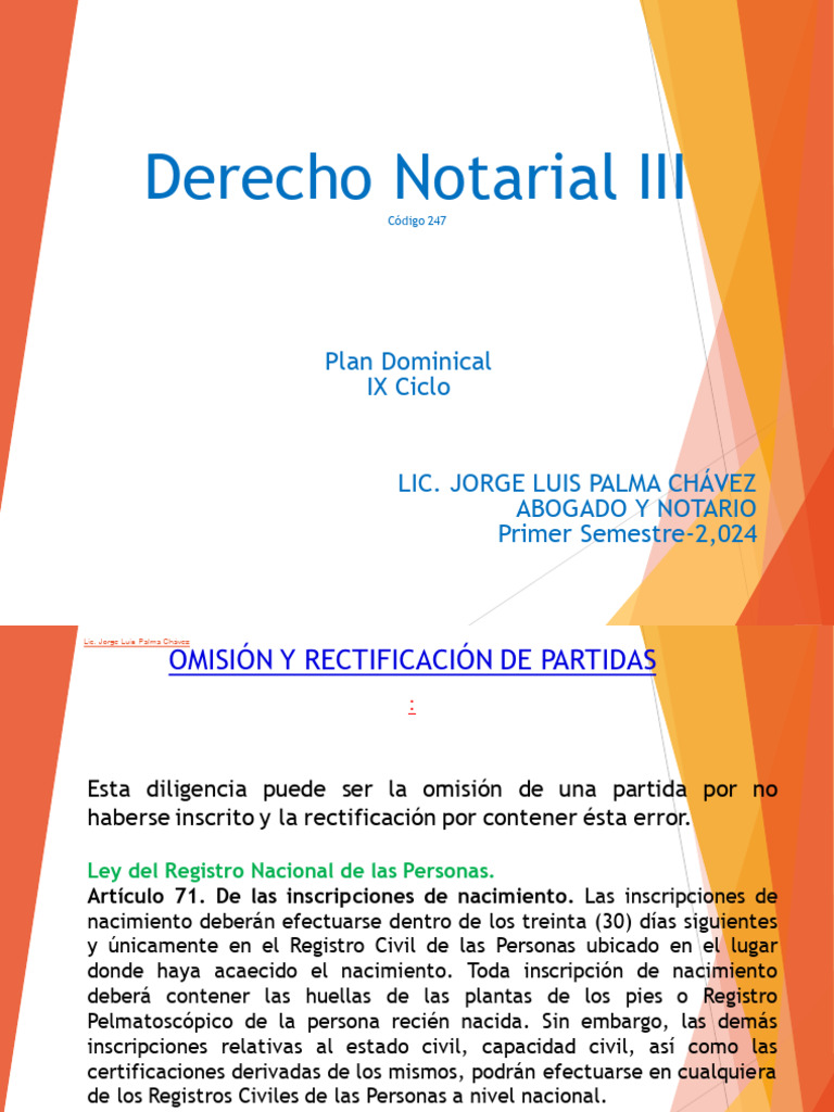 4 Omisión y Rectificación de Partidas | PDF