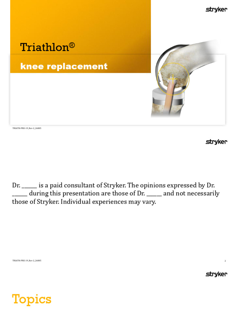 Triathlon Knee Replacement Presentation | PDF | Knee | Lower Limb Anatomy