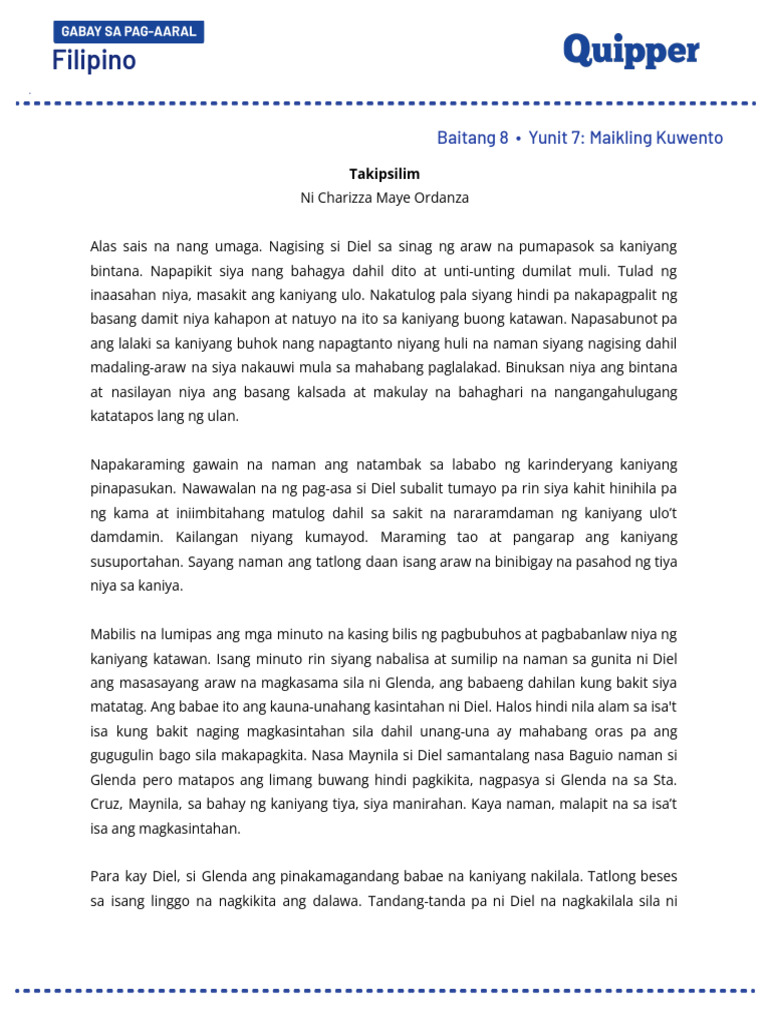 ME Fil 8 Q1 U7 - Basahin Natin at Sagutin Natin | PDF