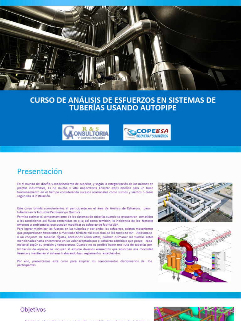 Contenido Curso de Analisis de Esfuerzos Autopipe | PDF