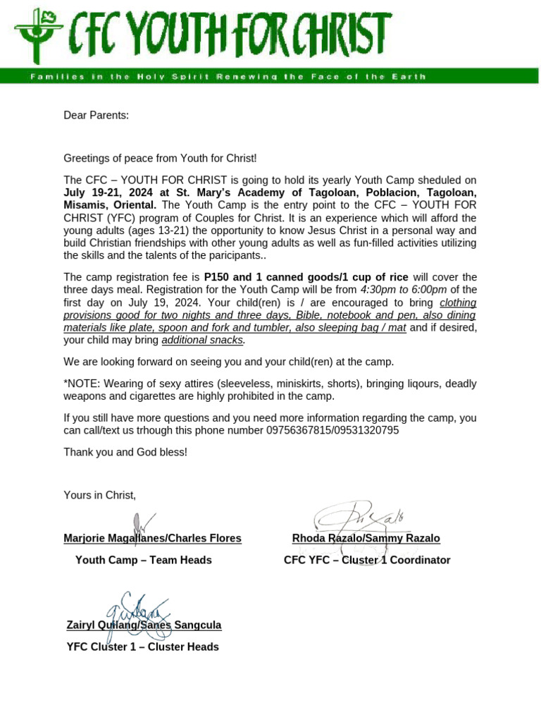 C1 Invitation Letter With Reply Slip (3) | PDF