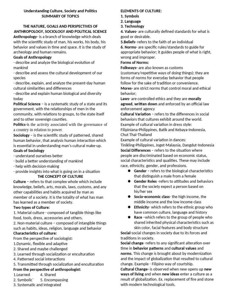 Understanding Culture Reviewer 2 | PDF Understanding Culture Reviewer 2 | PDF