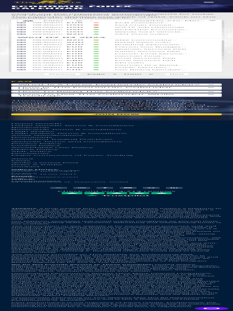 Economic Calendar The5ers Forex Prop Firm | PDF