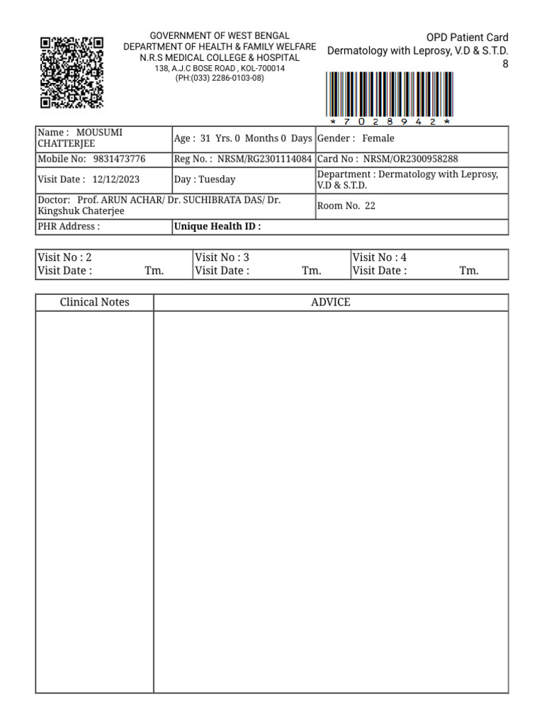 Nrs Opd Ticket | PDF