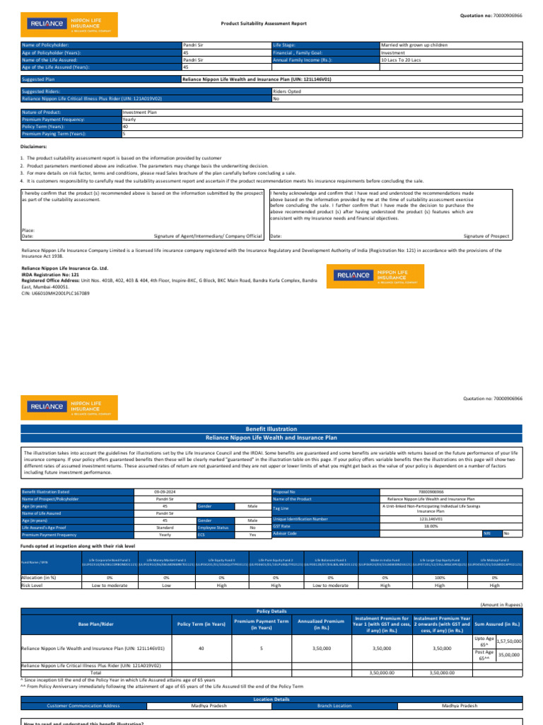 Quotation No: Product Suitability Assessment Report | PDF