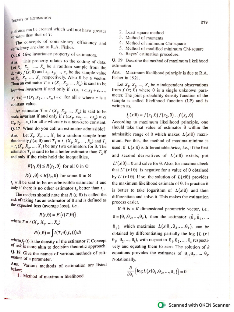 Maximum Likelihood Estimation | PDF