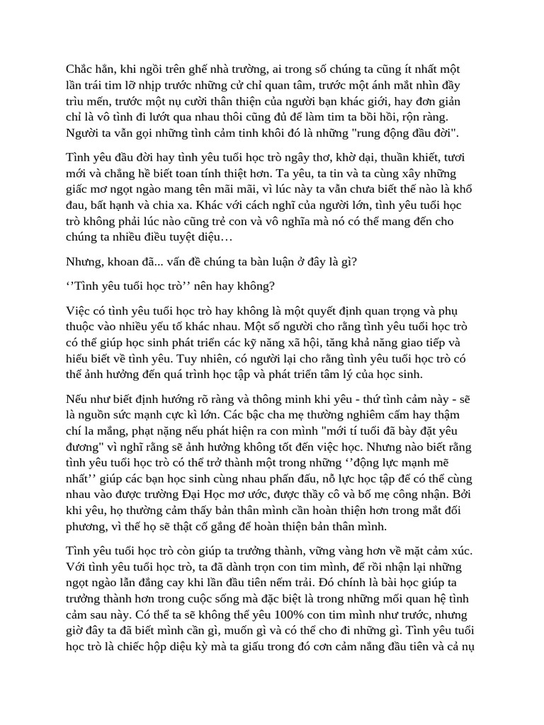 Tình yêu tuổi học trog | PDF