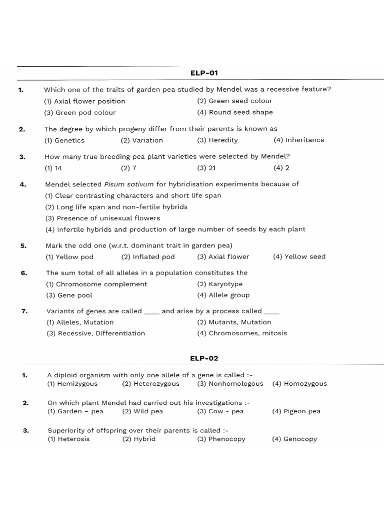 Principle Basis of Inheritance | PDF