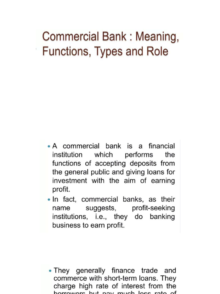 Commercial Banks | PDF