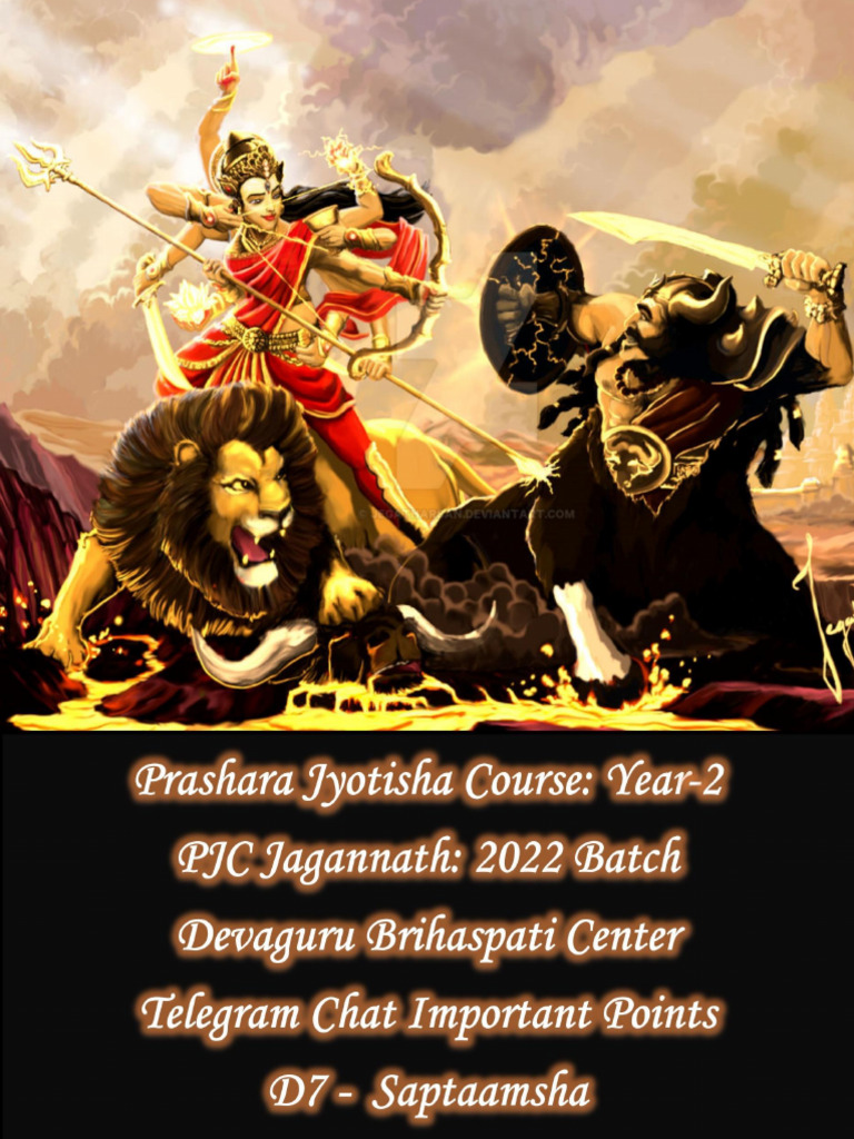 7 D7 Saptamsha PJC2 Jagannath Telegram Till July 23 | PDF