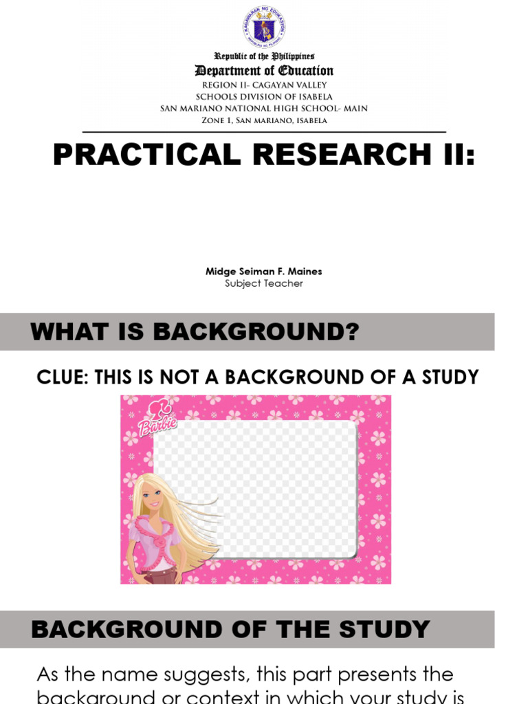 Lesson 7 Background Significance and Scope | PDF | Cognition