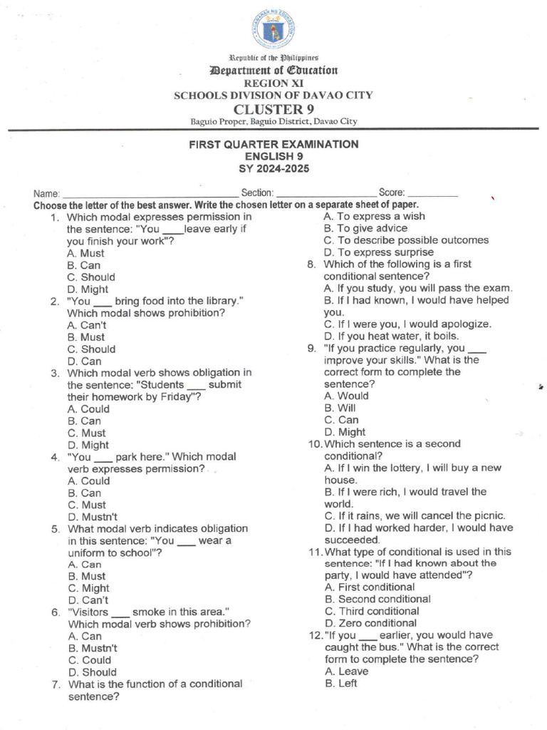 Q1 English 9 | PDF
