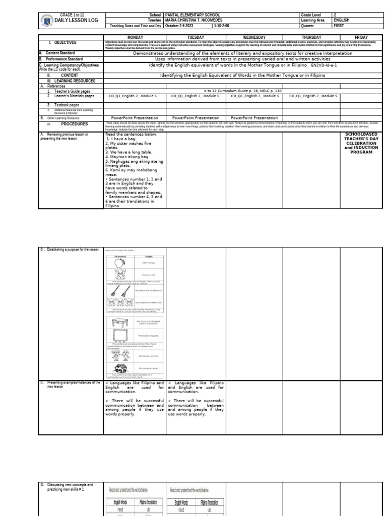 DLL_ENGLISH_Q1_W6 | PDF