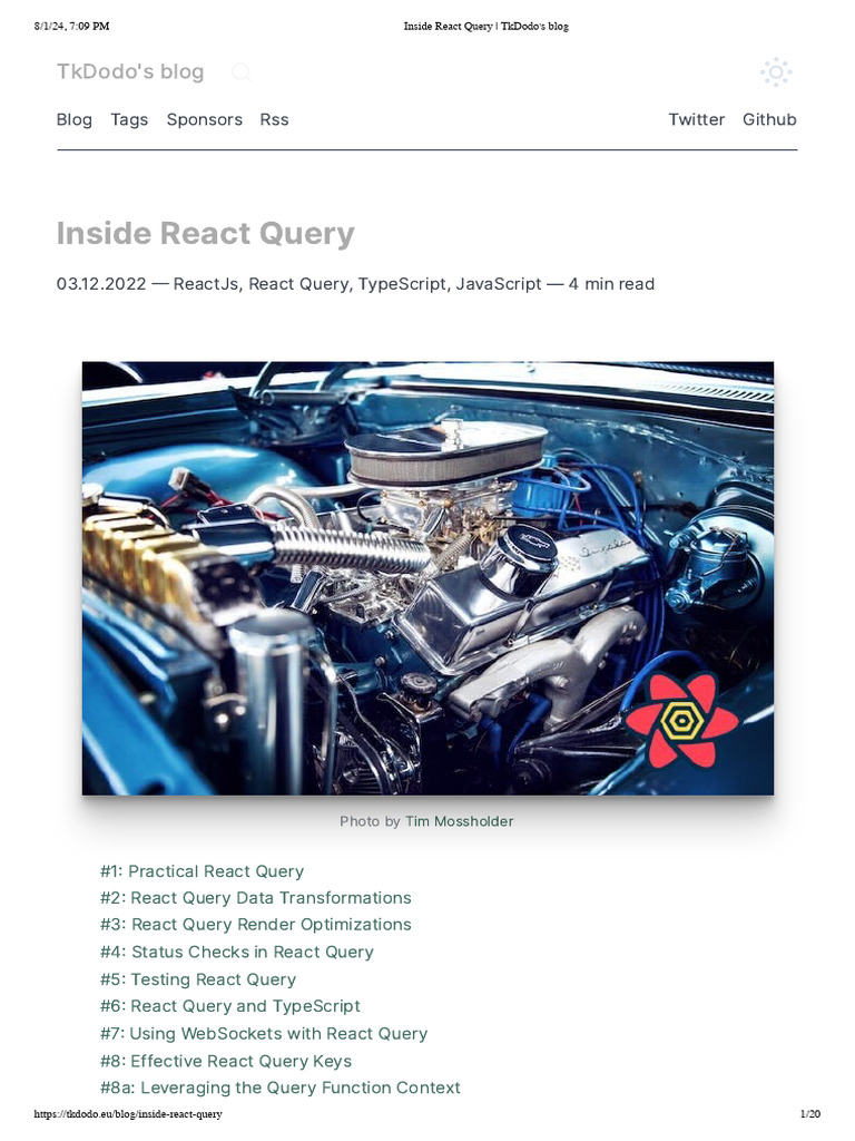 Inside React Query - TkDodo's Blog | PDF | Computing | Computer Programming