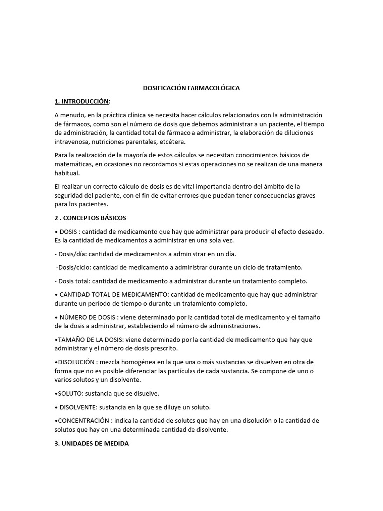 Dosificacion Olga | PDF