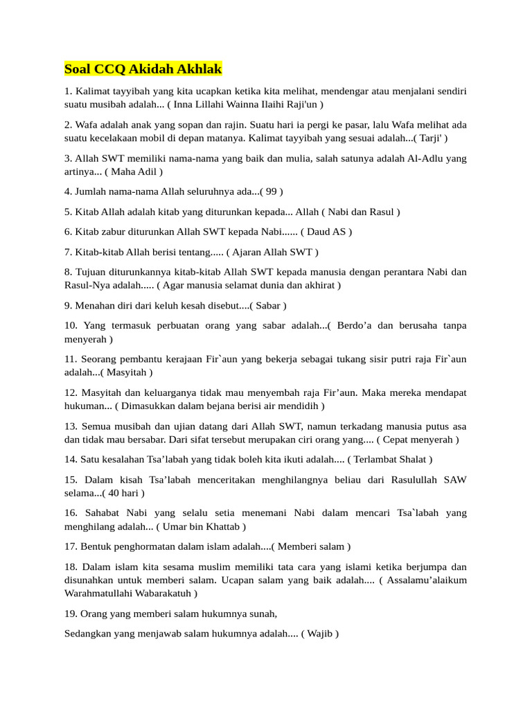 Soal&Jawaban Ccq 2024 | PDF