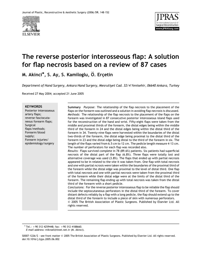 reverse posterior interosseous flap | PDF
