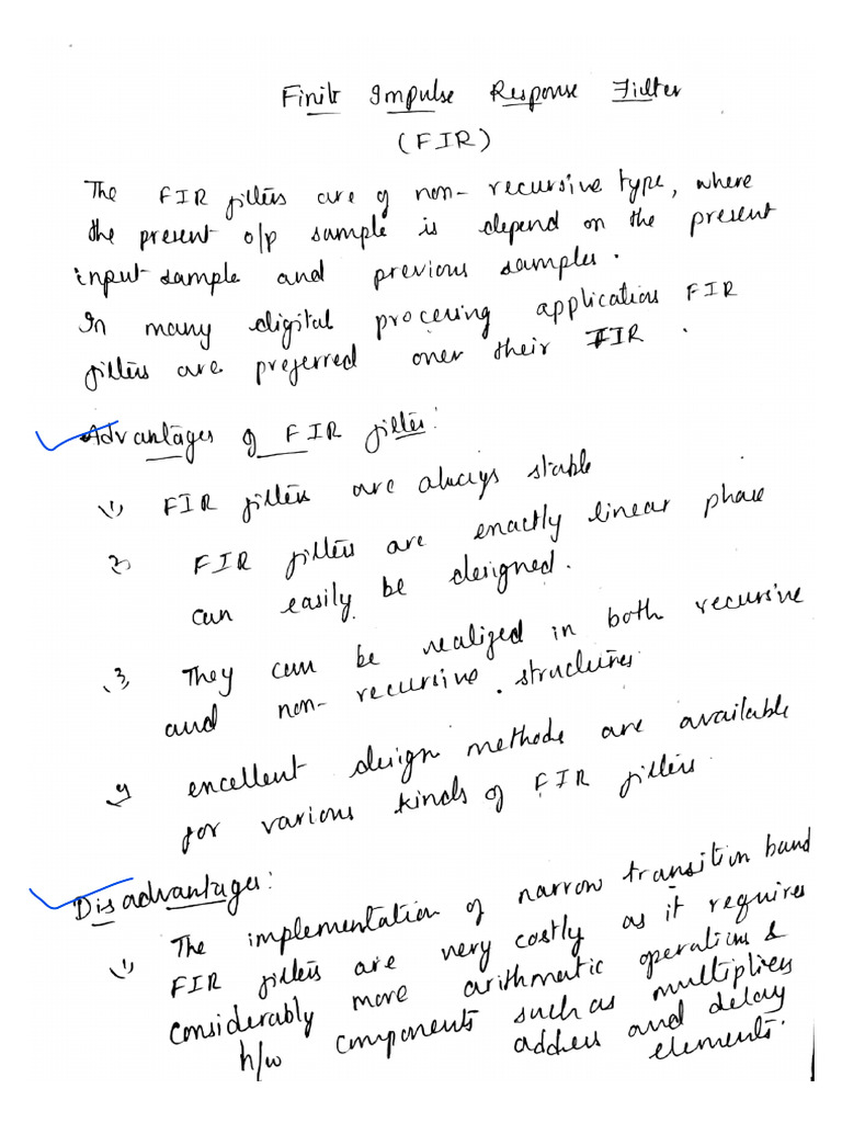 FIR notes | PDF