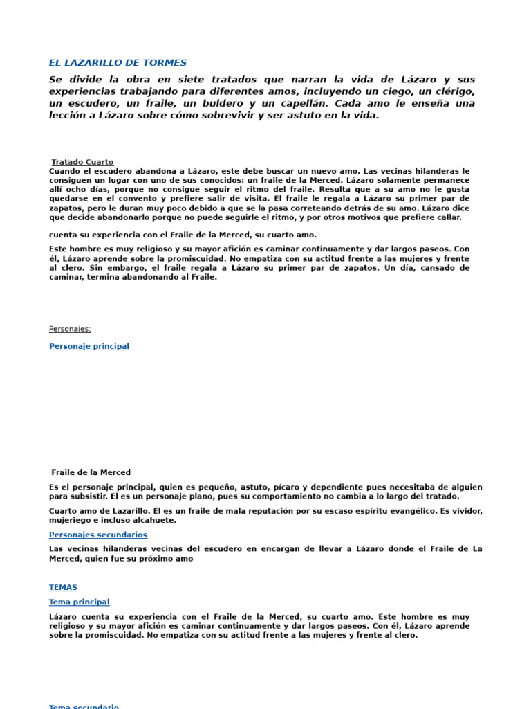 El Lazarillo de Tormes Corregido | PDF