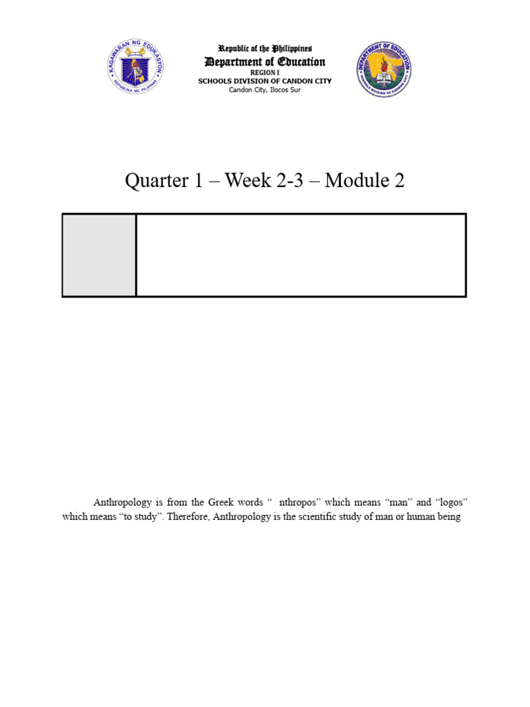 Disciplines and Ideas in Social Sciences - Q1 - W2-3 - M2 - LDS ...