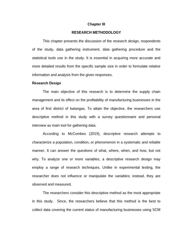 Chapter III Research Methodology | PDF