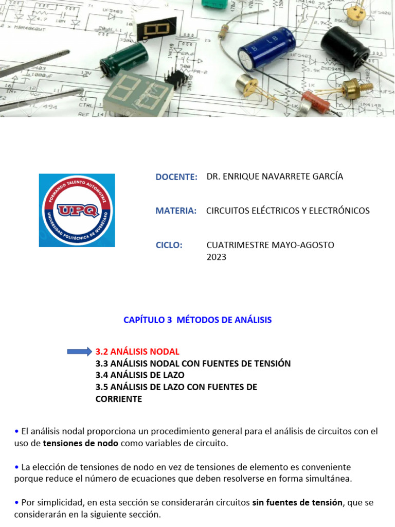 Análisis Nodal en Circuitos Eléctricos | PDF | Red eléctrica | voltaje